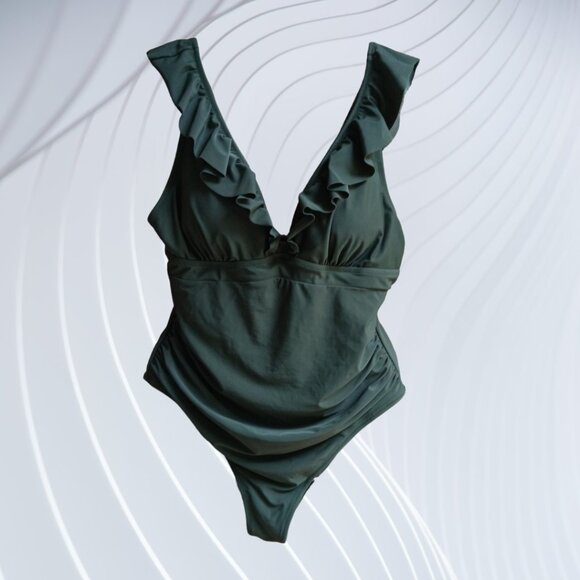 Bodychum | Swim | Bodychum Womens V Neck One Piece Swimsuit Ruffled ...